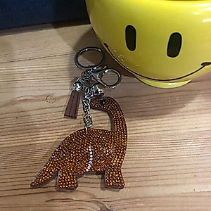 Bling Dinosaur Keychain Accessories for Women, Cute Keychains for Women, Purse Charms for Handbags, Car Keys Keychain