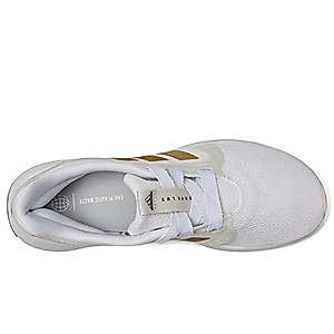 adidas Women's Edge Lux 5 Running Shoe, White/Matte Gold/Shadow Maroon, 7.5