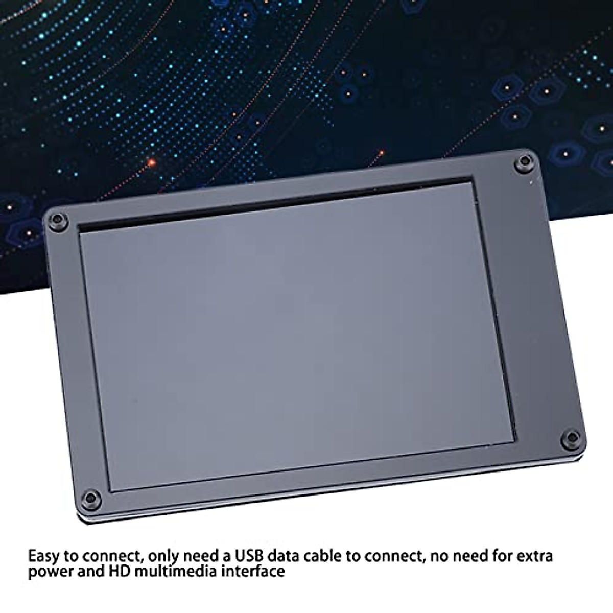 Oumefar IPS Secondary Screen, Brightness Adjustment Multi Theme PC Mini Monitor 3.5in for Computer Consumerelectronics