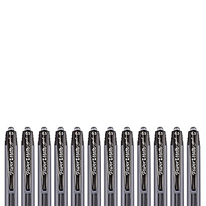 Paper Mate Gel Pens, Fine (0.5mm), Black, 12 Count