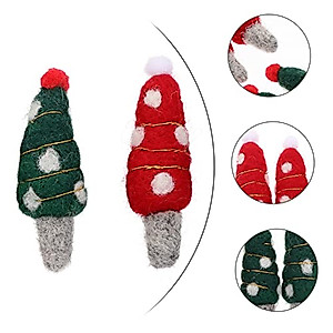 jojofuny 6pcs Felt Christmas Tree Garland Decor Christmas Decor Christmas Felt Ornament Kit Christmas Needle Felting Kit Reindeer Felt Craft Ornament Christmas Tree Pendants Xmas Pendants