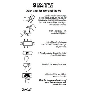 ZAGG InvisibleShield Glass+ Screen Protector – Fits iPhone 8 , iPhone 7 , iPhone 6s , iPhone 6 – Extreme Impact & Scratch Protection – Easy to Apply – Seamless Touch Sensitivity