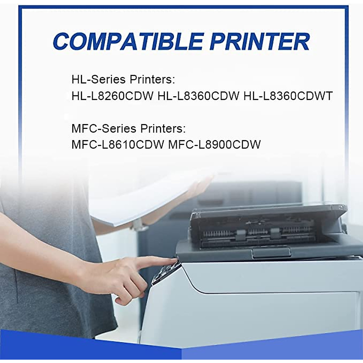 EWJUEZS Compatible TN-433 TN433 TN433BK TN433C TN433M TN433Y High Yield Toner Cartridge Replacement for Brother HL-L8260CDW HL-L8360CDW MFC-L8610CDW MFC-L8900CDW Printer (4 Pack).