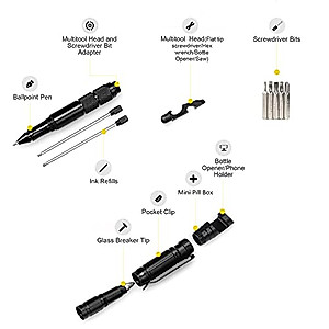 Gifts for Men Women Dad Husband Boyfriend, BASIKER (7-in-1)Multitools Pen Cool Gadgets Unique Gifts, Ideas Christmas Day Gifts for Men Women Him, Gifts Box