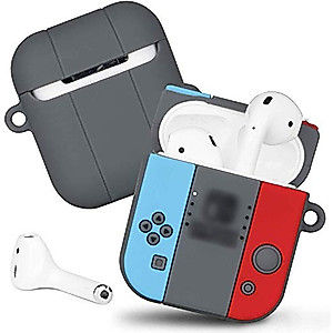 SMAIGE Switch Case Compatible with Airpods Case, Cute 3D Cartoon Funny for Kids Girls Teens Boys Cover, Soft Silicone Fashion Game Controller Skin Cases Design for Airpods 2/1 Charging Case