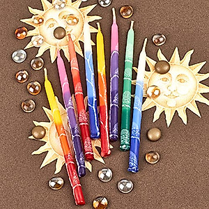 Deluxe Dripless Hanukkah Candle Set of 45 Premium Colorful Thin Tapered Candles for Standard Chanukah Menorah, Birthday Party, Celebrations Frosted Tri Color Candles by Aviv Judaica