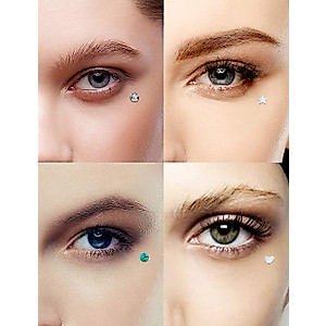 SCERRING 14G Dermal Piercing Jewelry Anchor Tops and Base Titanium Microdermals Piercing for Women Men CZ Ball Flat Moon Star Opal Heart 3mm 27PCS