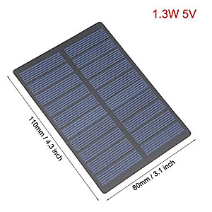uxcell 5Pcs 1.3W 5V Small Solar Panel Module DIY Polysilicon for Toys Charger