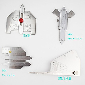 Welding Gauge Tool Kit Welding Measure Gauge Test Ulnar Welder Inspection 15pcs in One Box