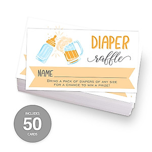Canopy Street Baby Shower Diaper Raffle Tickets, 50, Brewing Theme