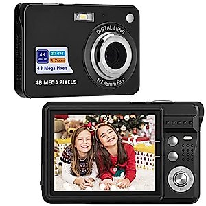 Digital Camera,4k 48 MP Mini Kid Camera,Video Camera 2.7inch Digital Zoom,Pocket Camera for Beginners
