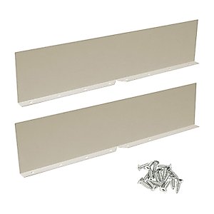 Bueyfolt 2Pcs Rain Gutter Valley Splash Guards, Aluminum Gutter Splash Guard Straight & Bent Style 2 in 1, Roof Valley Splash Shield Gutter Guard Corner Bent Valley Splash Guards, Almond