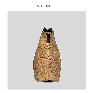 HACODAN Puffer Tote Bag Quilted Crossbody Bag for Women Trendy Puffy Purse Messenger Handbags Down Padded Shoulder Bag (red)