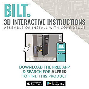 Alfred Touchscreen Keypad Pin + Bluetooth + Z-Wave + Key Entry (DB1-B-BL) Smart Door Lock