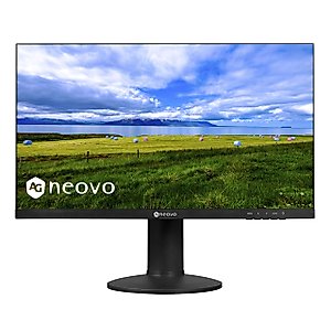 AG Neovo MH-27 27 Inch IPS 1080p Bezel Less Ergonomic Monitor with HDMI, DisplayPort and Speakers, Height Adjustable, Pivot, Swivel and Tilt for Office