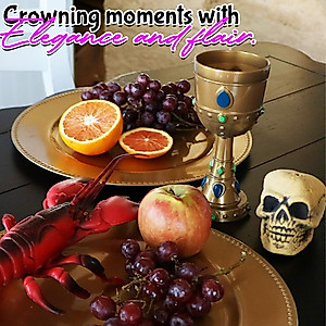 Fun Express Mardi Gras Molded Crown Goblets - 1 dozen