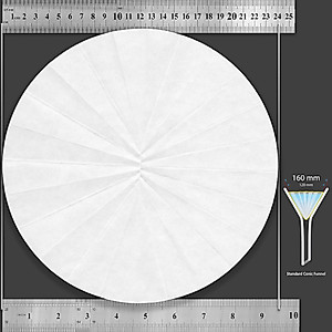 15 cm Fluted Filter Paper, Pre-Pleated (Folded), Qualitative Grade 4 - ZENPORE Fast Flow 150 mm (100 Discs)
