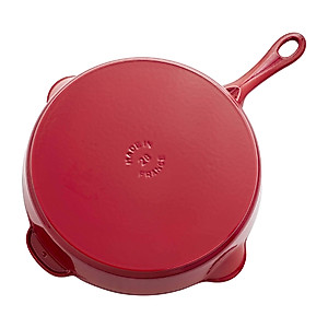 Staub Cast Iron 11-inch Traditional Skillet - Cherry, Made in France