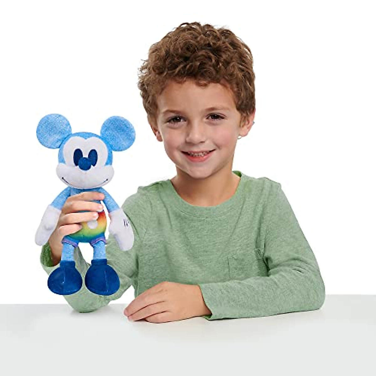 Just Play Disney Standard Pride Small Plush – Mickey Mouse, Kids Toys for Ages 2 Up, Amazon Exclusive