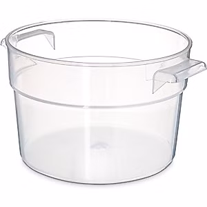Carlisle FoodService Products 020530 BPA-Free Bains Marie Round Storage Container, 2 Quart, Clear