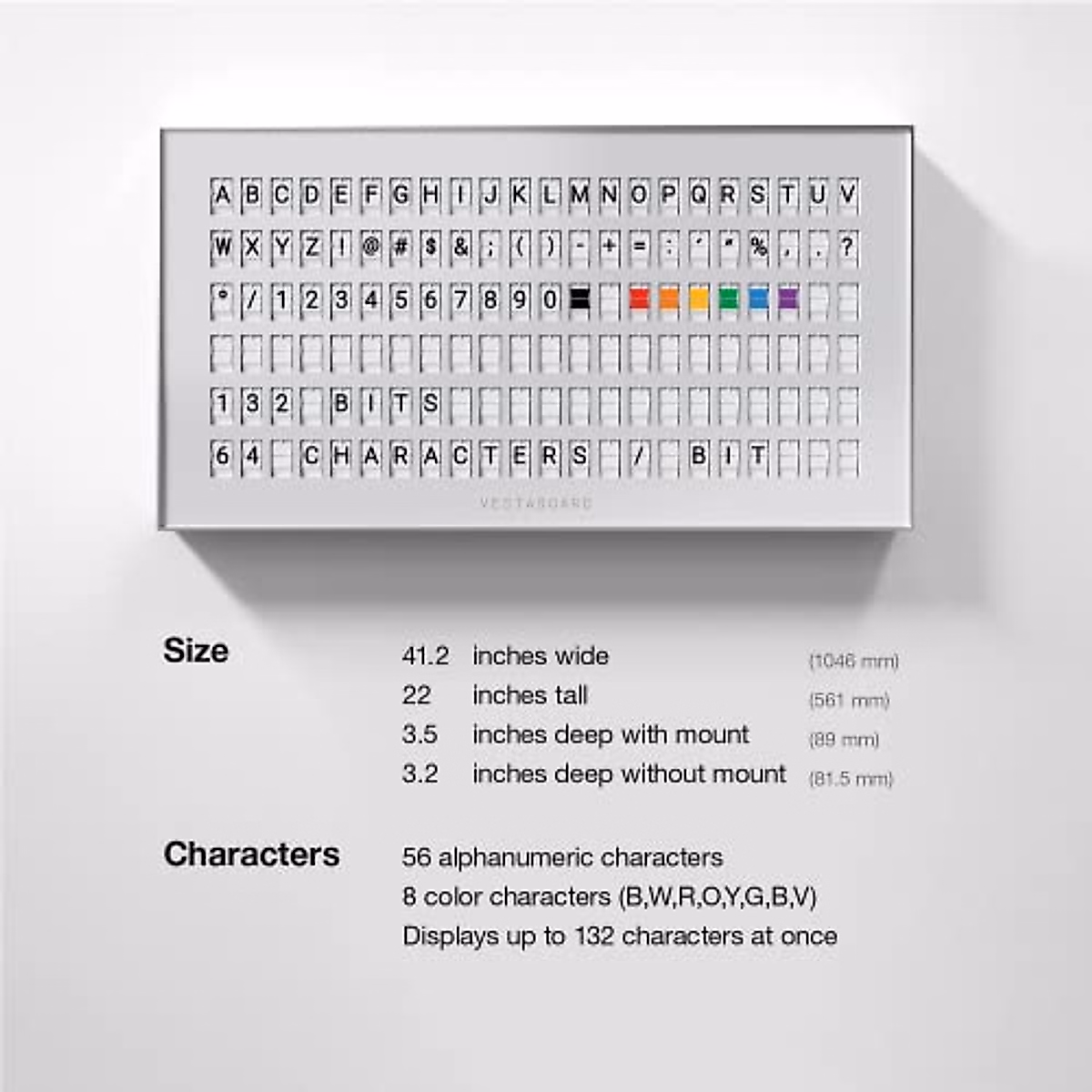 Vestaboard Message Board - Limited Edition White - Inspire From Anywhere With The Beautiful 42” Split-Flap Display