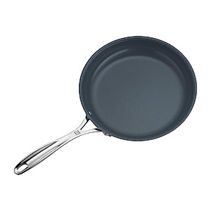 ZWILLING Clad CFX 9.5-inch Stainless Steel Ceramic Nonstick Fry Pan with Lid