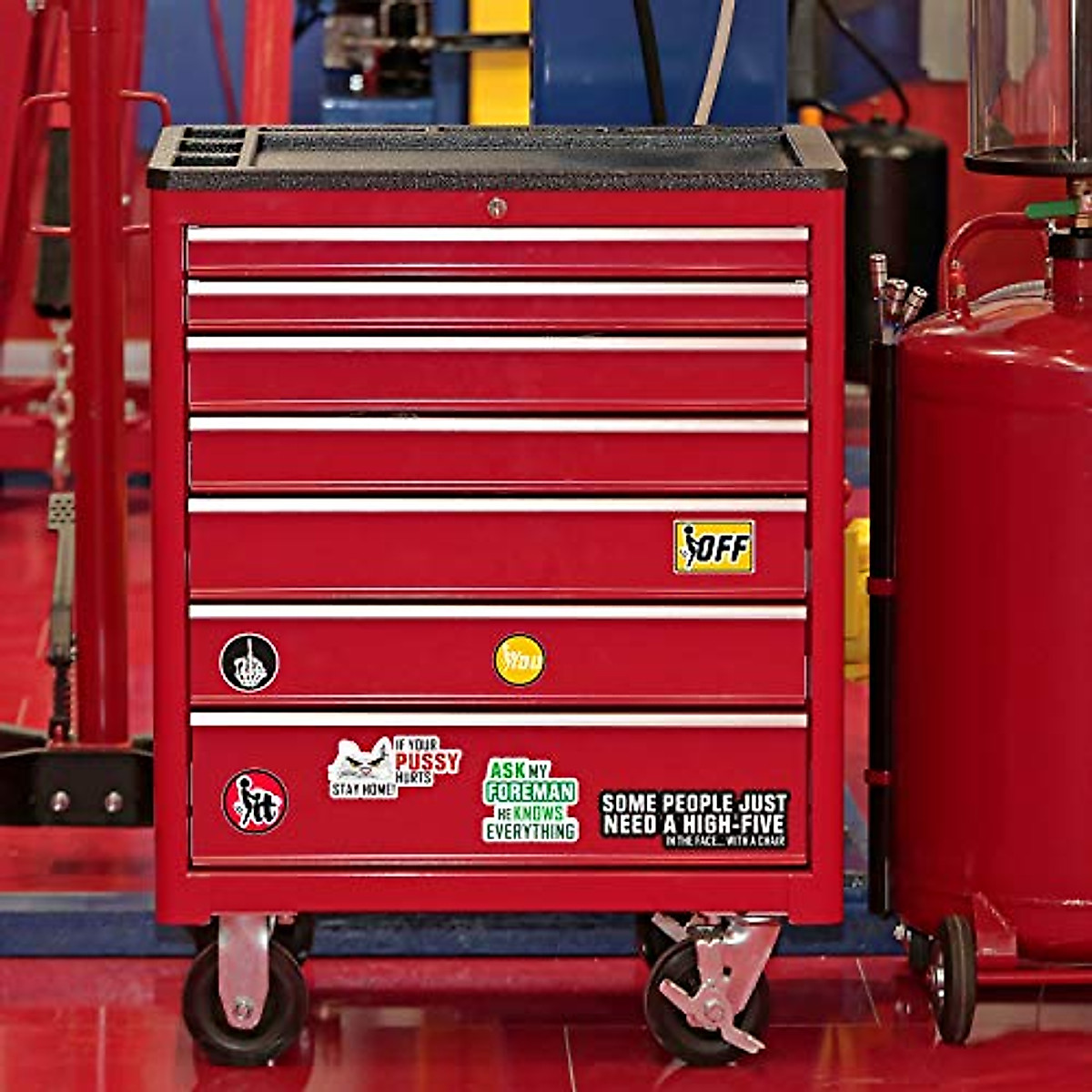 Hard Hat Stickers Big 50 PCS, Funny Sticker Pack for Tool Box Helmet Hood Hardhat, Gifts for Adult Essential Worker Welder Construction Union Military Electrician, American Patriotic Bulk Vinyl Decals