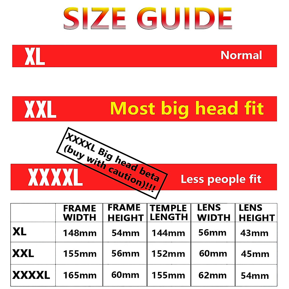 MAXJULI Polarized Sunglasses for Big Heads Men Women (fit xxxxl size), 2 Pack Black/Gray Lens+Black/Green Lens,62 mm