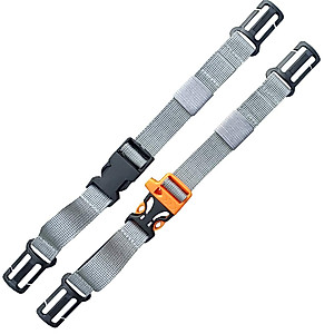 Amlrt 2 Packs Backpack Chest Strap- Nylon -Suitable for Webbing on The Backpack up to 25MM(Grey)