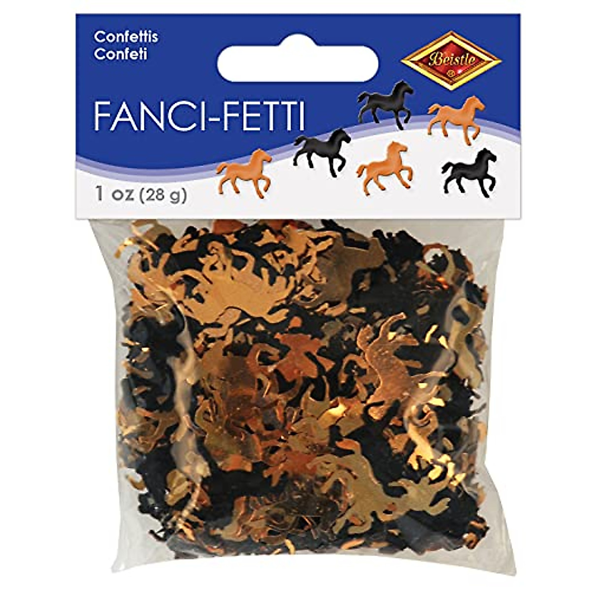 Fanci-Fetti Horses (black & copper) Party Accessory (1 count) (1 Oz/Pkg)