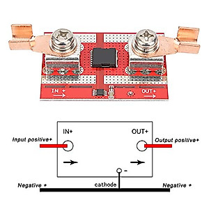50A Ideal Diode for Solar Panels Charging Reverse Irrigation Prevention, 9-70V Diode Protection Board with Ultra Low Power