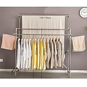 Drying Rack Indoor Telescopic Outdoor Floor Folding Outdoor Balcony Large Cool Clothes Pole Lifting FANJIANI