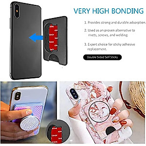 Socket Wallet Adhesive, 9pcs Sticky Adhesive Replacement Kit for Socket Wallet Base, Galundge Cell Phone Wallet Socket Case Back Double-Sided Strips Tape for iPhone 14 13 Pro Max Mini & All Smartphone