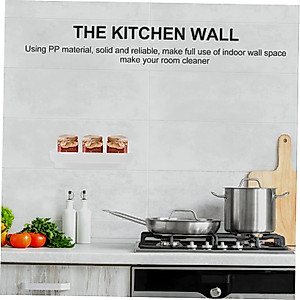 HOLIDYOYO 2sets Wall Storage Mounted Shelf Toilet Shelves Hitch Storage Rack Hanging Shelves Wall Mounted Shelves Bathroom Storage Floating Shelf Wall Storage Shelf White Pp