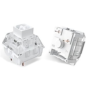 LTC Kailh x Box Switches White for Mechanical Gaming Keyboard DIY, 3pin Clicky RGB/SMD Waterproof MX Stem Switches with Switch Puller(30 Pcs, White)