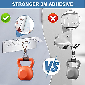 SUS 304 Stainless Steel Hair Dryer Holder Wall Mounted, Self Adhesive Hair Straightener Holder, Universal Blow Dryer Holder with Plug Hooks for Cabinet Bathroom