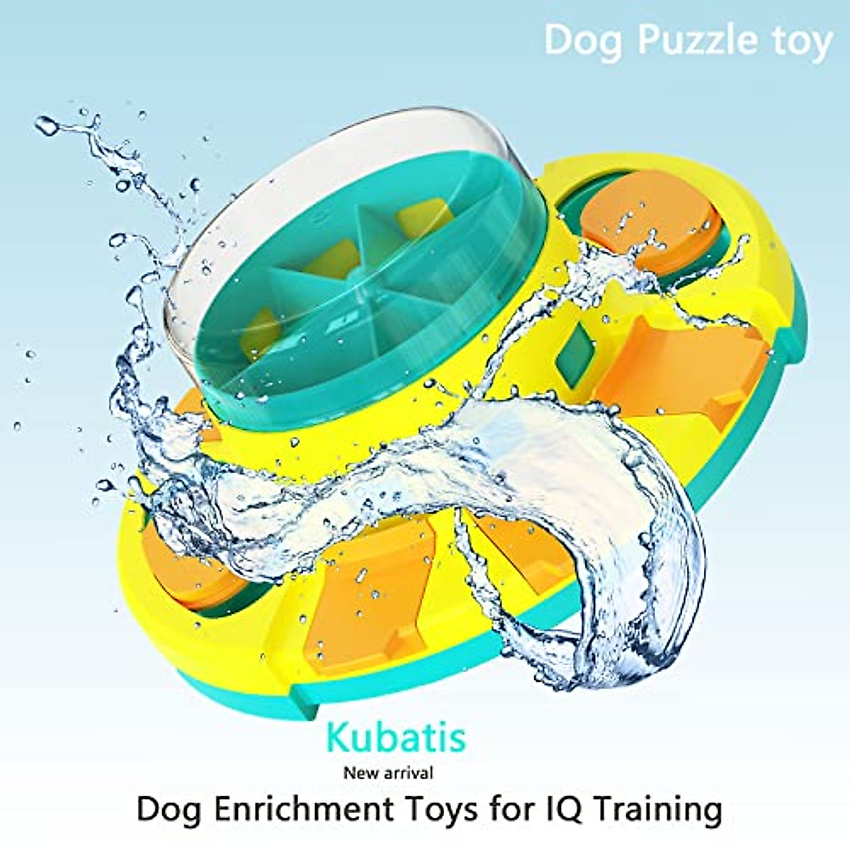 Kubatis Dog Puzzle Toys Level 3 2 1, Dog Treat Puzzle Slow Feeder, Interactive Enrichment Toys for Large/Medium/Small and Smart Dog, Dog Food Dispenser for Boredom and Mental Stimulation (Blue).
