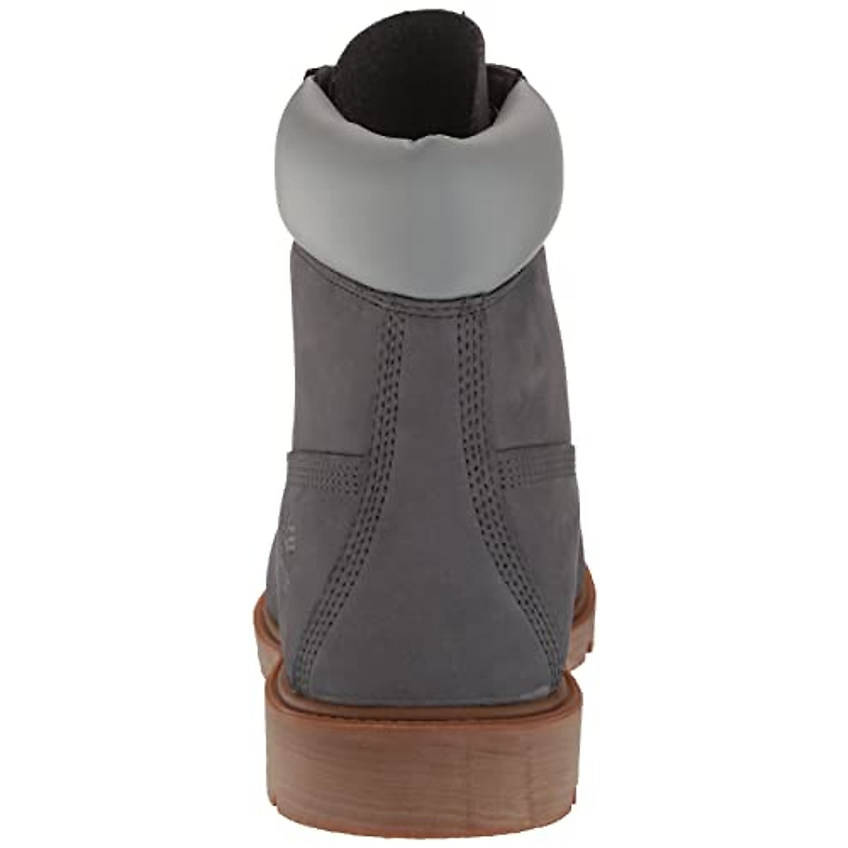 Timberland Men's 6 Inch Basic Waterproof Boots with Padded Collar, Dark Grey Nubuck, 10