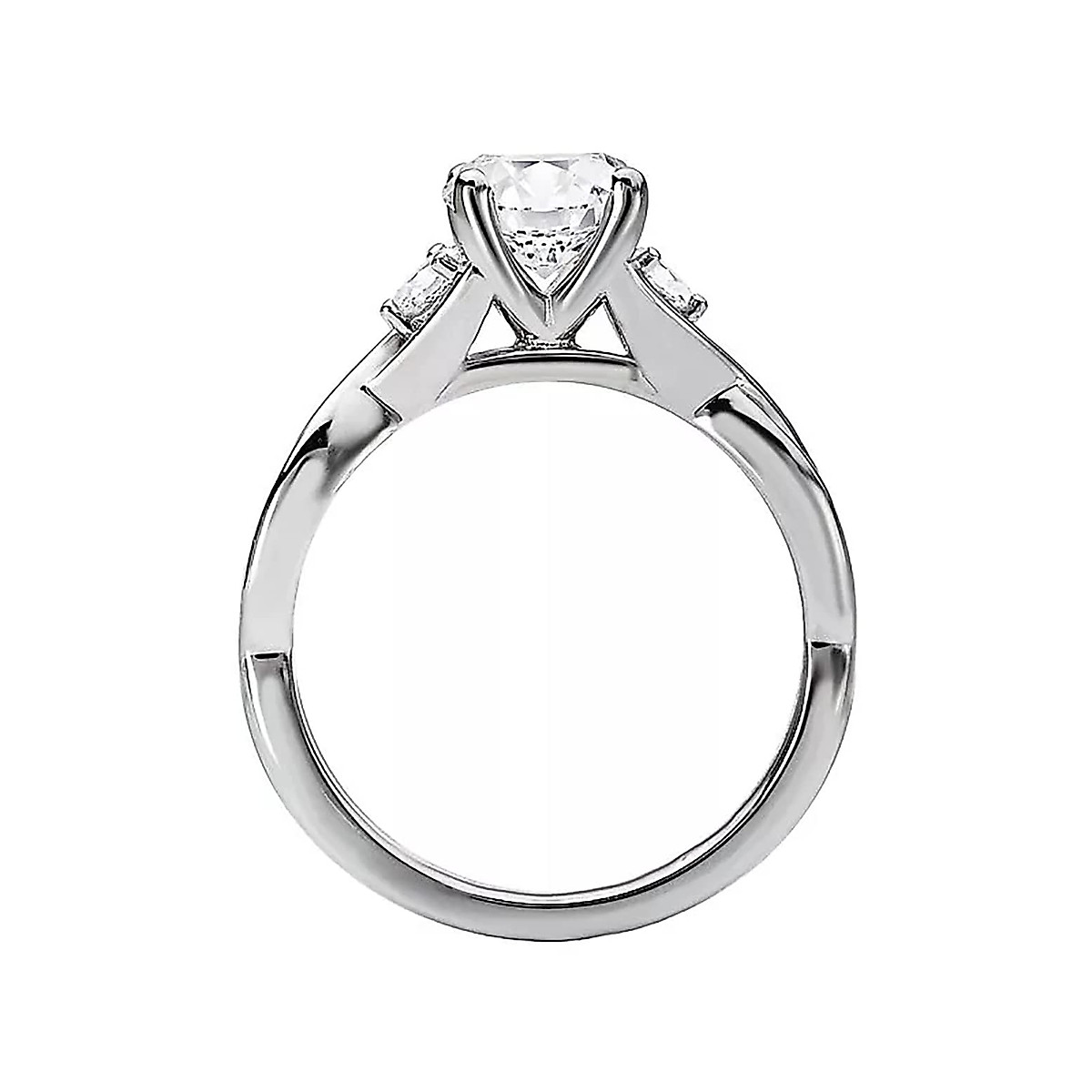 SISGEM 10K 14K 18K Solid Gold Infinity Engagement Rings for Women Lady, Set 1.3/2.3/3.3 Carat(cttw) Round Cut Moissanite Rings Infinite Wedding Engagement Anniversary Promise Bands Gifts Birthday Christmas (10K-Gold)