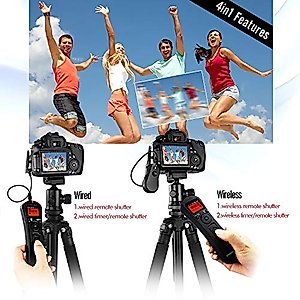 PHOTOOLEX Intervalometer Digital Camera Remote Shutter Release Controller LCD Timer Control 2.4G Wireless for Canon EOS Rebel T6 T7 80D 70D 60D 60Da 77D T7i T6i T6s SL2 SL1 T5 T3 T5i T4i T3i T2i