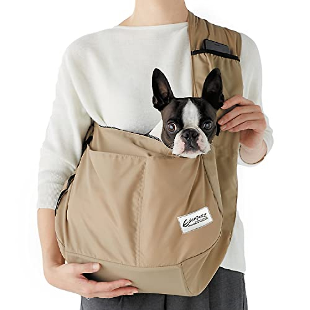WILDEDEN Comfort Light Slings Travel Shoulder Bag,Pet Dog Cat Carrier for Small Animals(Khaki)