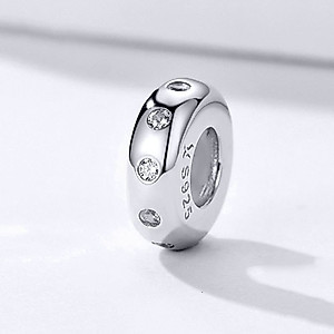 925 Sterling Silver Clip Charm Stopper Charm Lock Charm Spacer Charm Anniversary Charm for Pandora Charms Bracelet