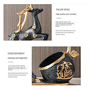 RANNSY Deer Statue Wine Rack Ornament, Modern Resin Decorative Wine Rack, Family Table Decoration Gift