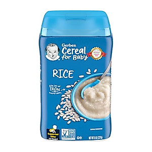 Gerber Baby Cereal, Rice, 8 Ounce