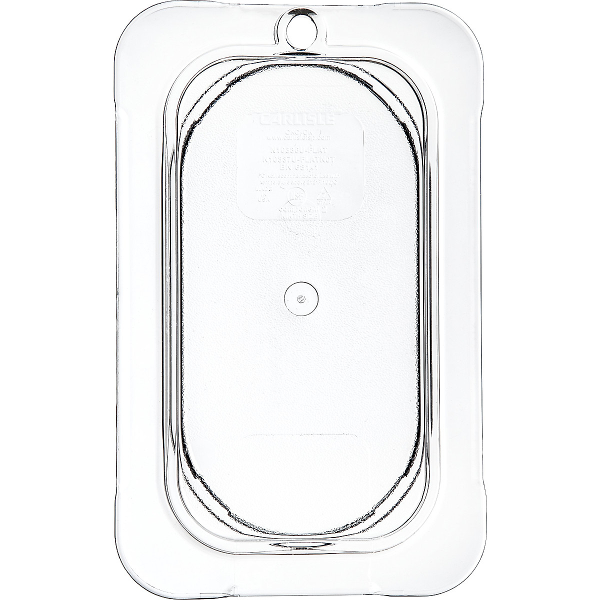 Carlisle FoodService Products 10336U07 StorPlus Ninth Size Polycarbonate Universal Flat Surface Food Pan Lid, Clear (Pack of 6)