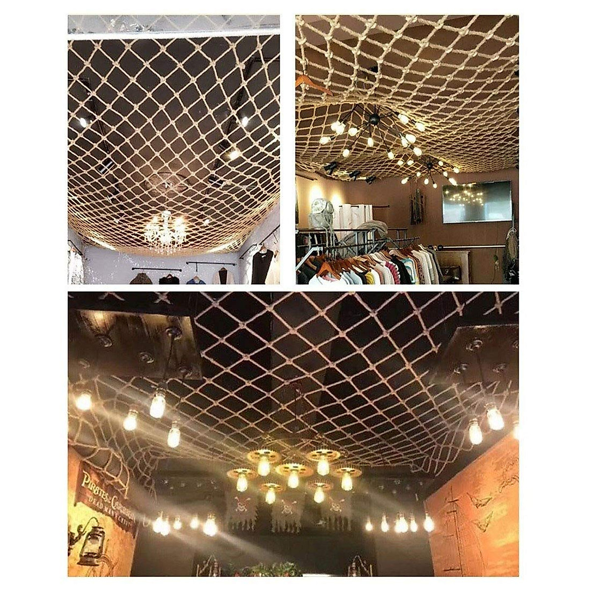 XCYYBB Child Safety Net,Hemp Rope Net,Photo Wall Decoration Mesh Nets,Climbing Rope Net,Cargo Rope Ladder Truck Trailer Netting Balcony Protection Fence