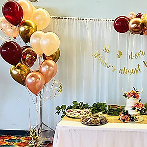 Burgundy Rose Gold Balloons of 30pcs for Burgundy Birthday Party Decorations Women/Fall Birthday Party Decorations/ Burgundy Rose Gold Wedding/2022 Graduation Decorations