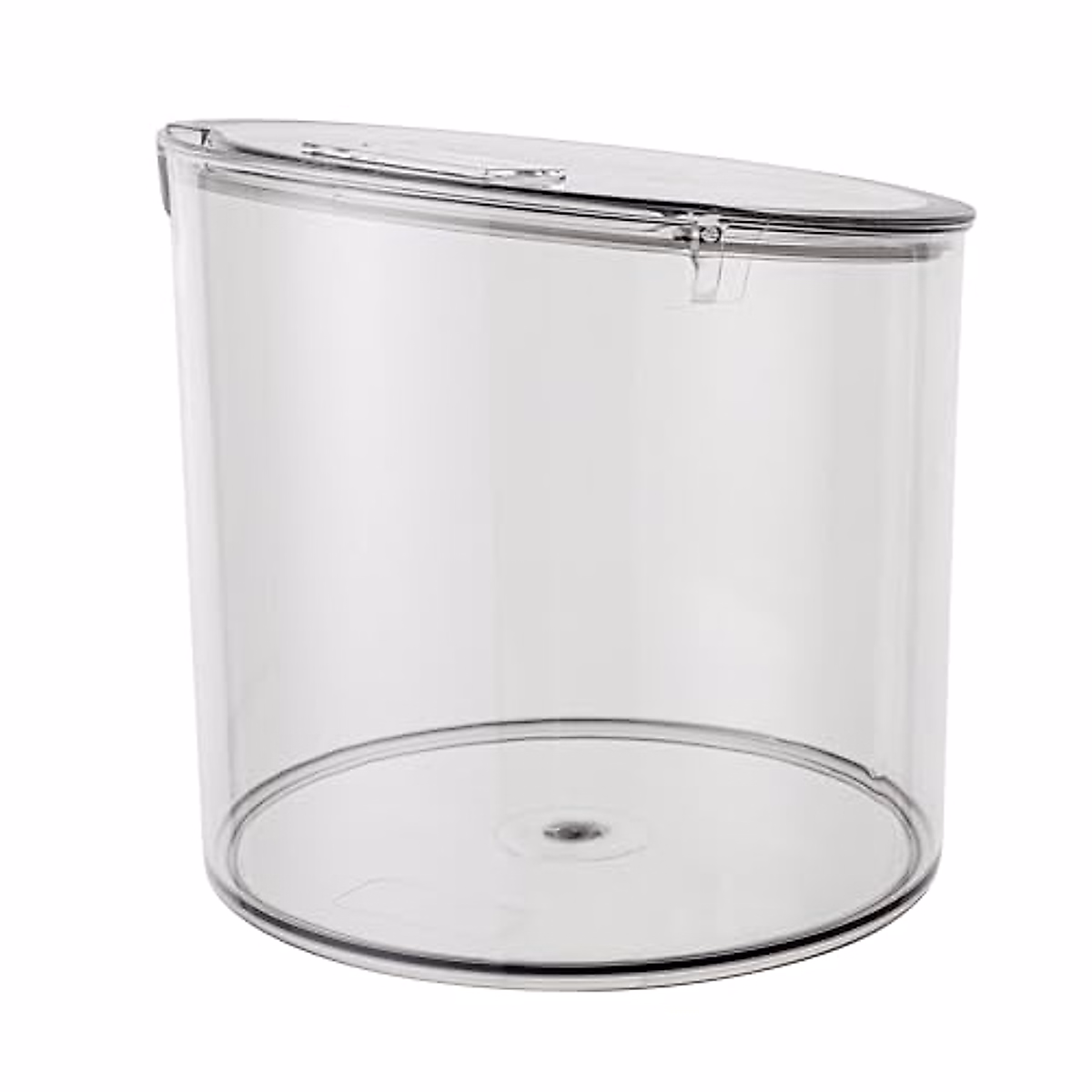 Restaurantware Met Lux 2.6 Gallon Food Storage Container, 1 Airtight Treat Box - With Scoop, Shatterproof, Clear Plastic Cereal Container With Hinged Lid, For Kitchen Or Pantry Organization