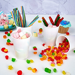 Lilymicky 500 Pack 7 oz Disposable Plastic Cups, Drinking Cups, White Party Cups for Birthday Parties, Picnics, Ceremonies, and Wedding