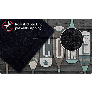 Toland Home Garden 800511 Welcome Paddles Summer Door Mat 18x30 Inch Welcome Outdoor Doormat for Entryway Indoor Entrance